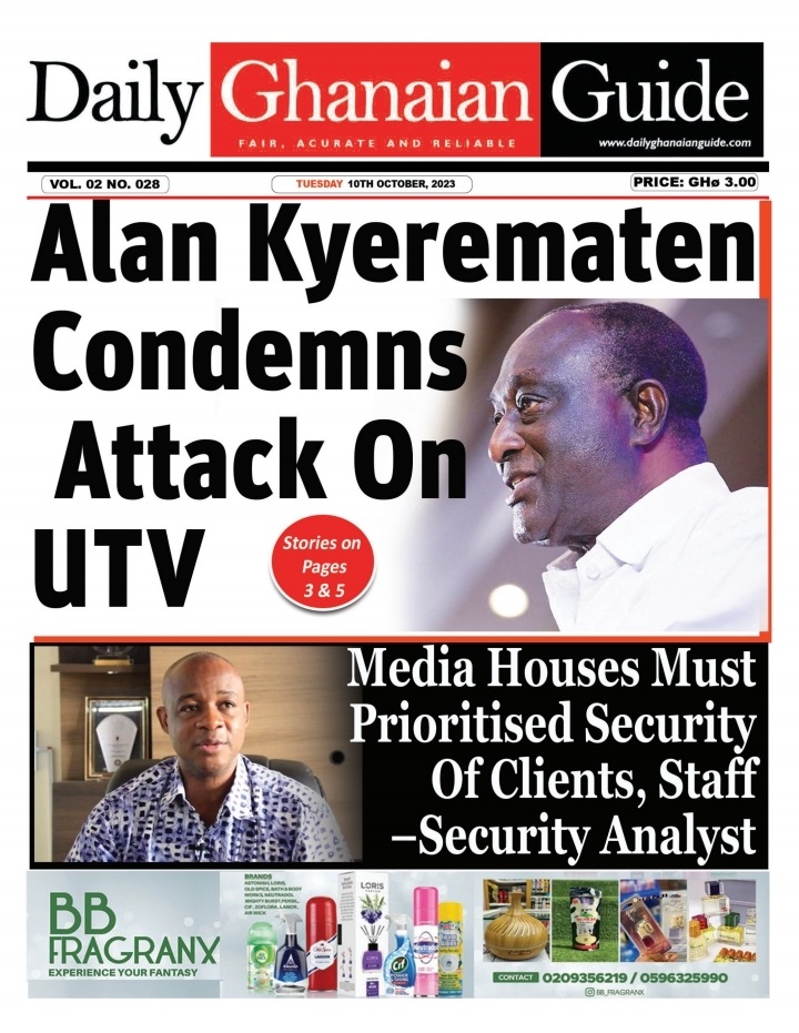 Daily Ghanaian Guide, Tuesday, October 10, 2023 – Ghana News Stand