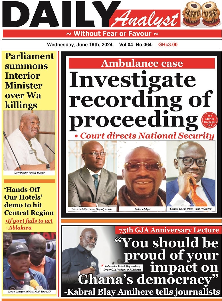 Daily Analyst, Wednesday, 19th June, 2024 – Ghana News Stand