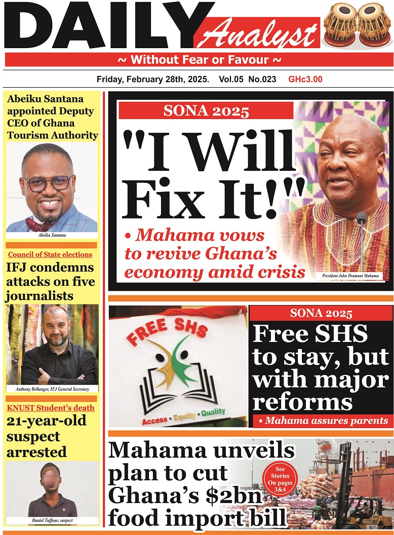 Daily Analyst, Friday, 28th February, 2025 – Ghana News Stand