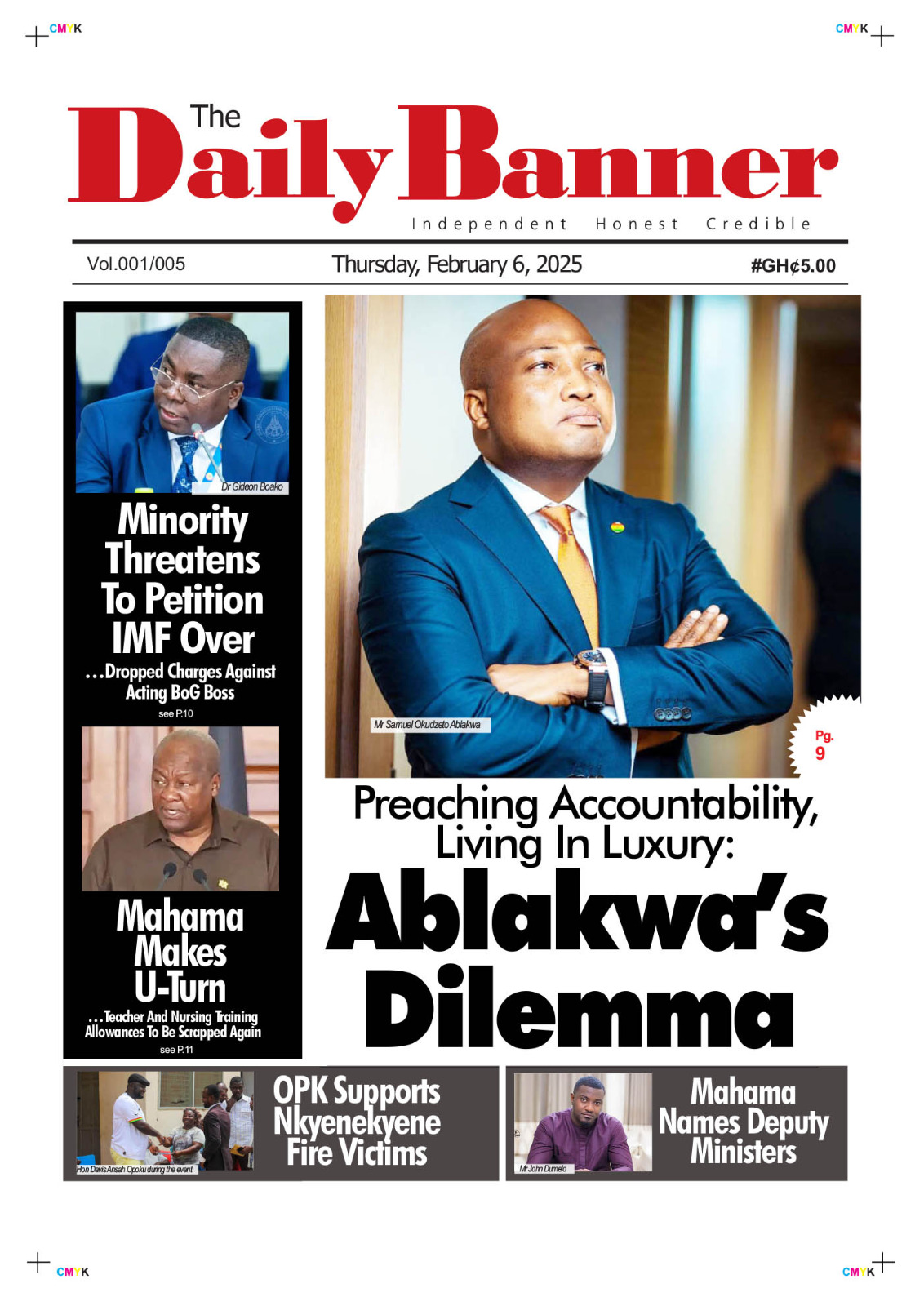 Daily Banner, Thursday, February 6, 2025 – Ghana News Stand