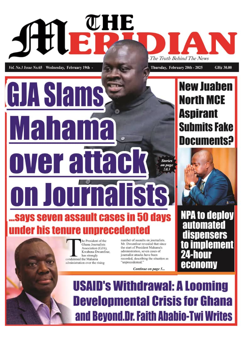 Meridian, Wednesday, 19th February, 2025 – Ghana News Stand