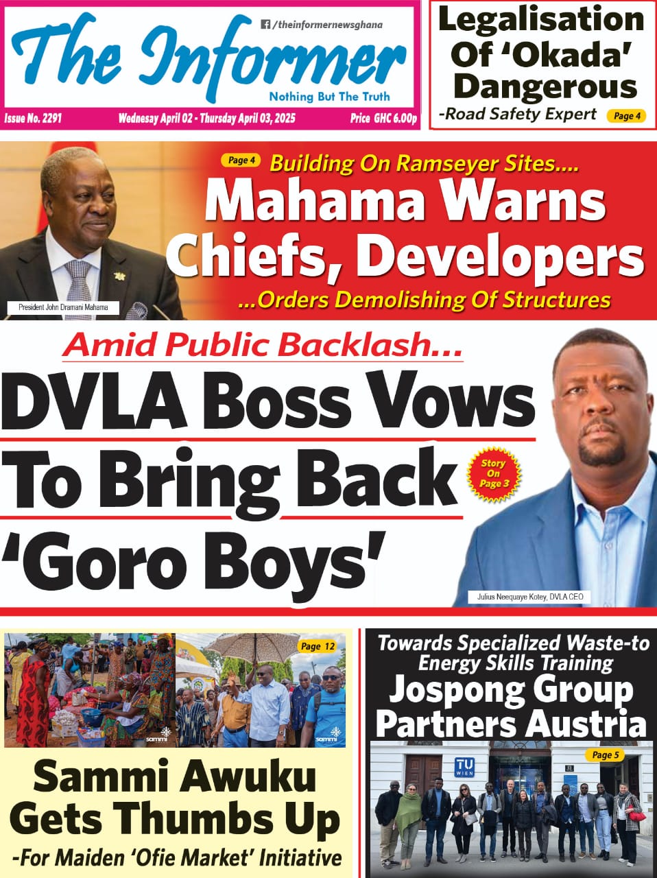 Informer, Wednesday, 2nd April, 2025 – Ghana News Stand