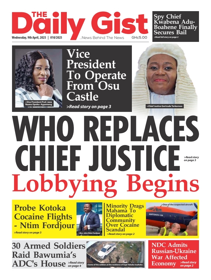 Daily Gist, Wednesday, April 9, 2025 – Ghana News Stand