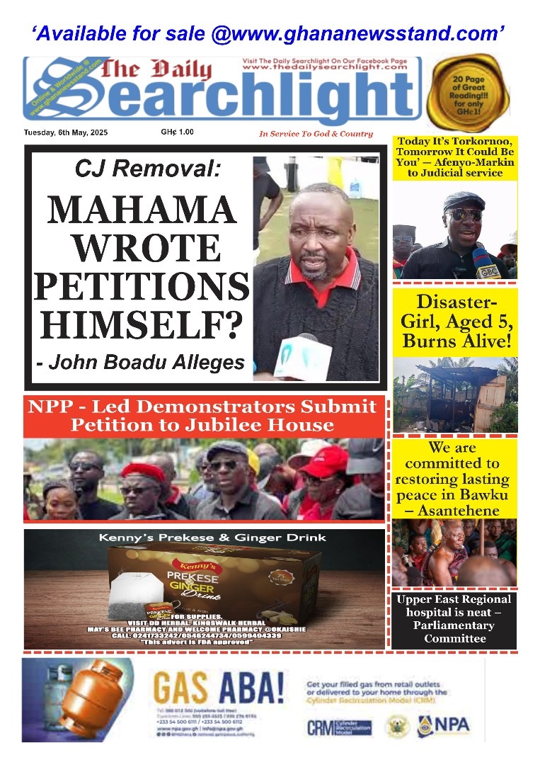Daily Searchlight, Tuesday, May 6, 2025 – Ghana News Stand