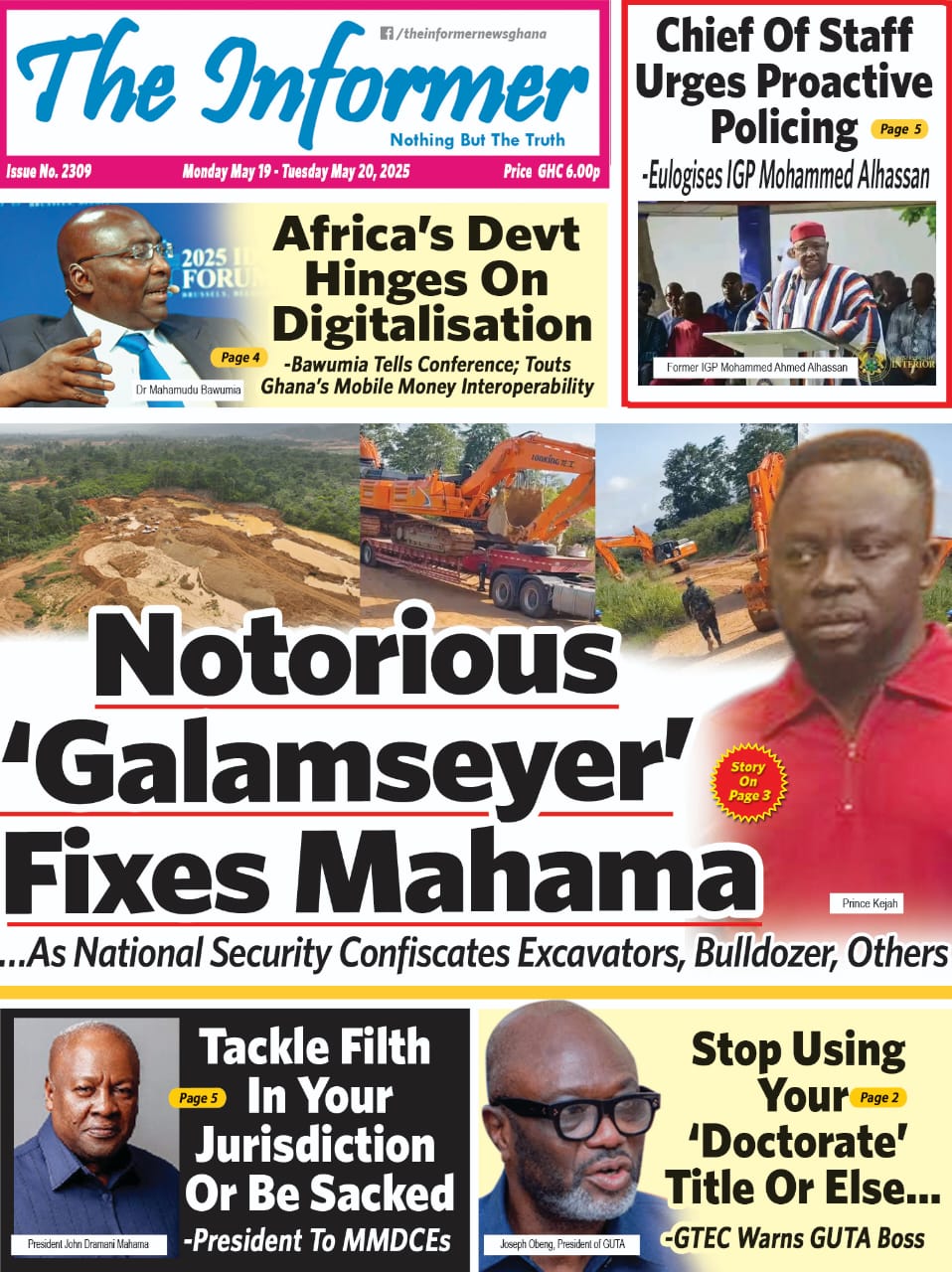 Informer, Monday, 19th May, 2025 – Ghana News Stand