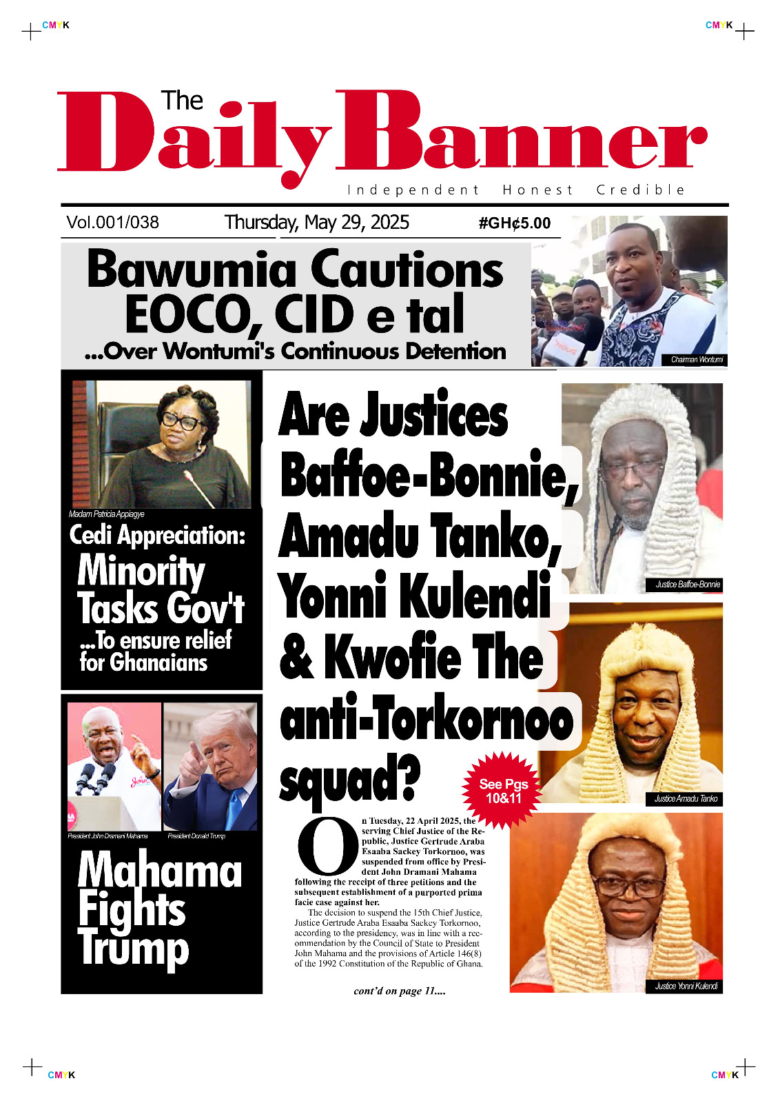 Daily Banner, Thursday, May 29, 2025 – Ghana News Stand